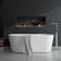 SJ STAR&JANE 63'' x 29'' Freestanding Soaking Solid Surface Bathtub in White | Wayfair